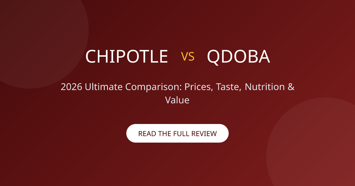 Chipotle vs Qdoba 2026 | Honest Comparison & Review | Chipotle Menu 2026